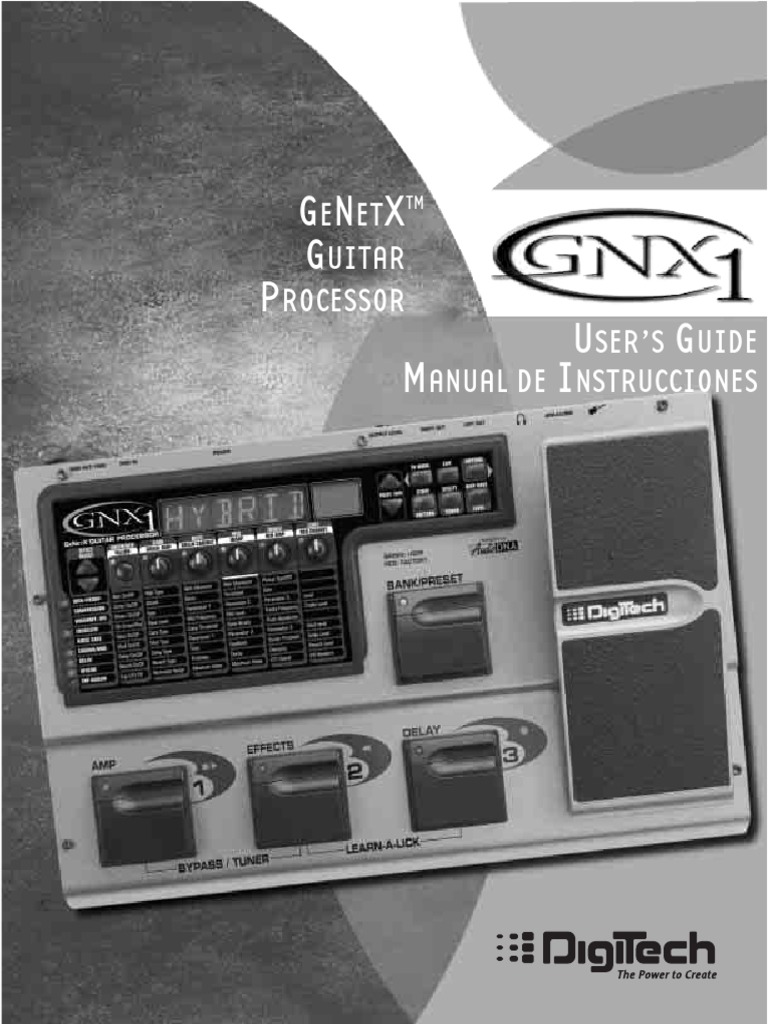 Instructivo Pedalera Digitech GNX | PDF | Ingenieria Eléctrica | Electrónica
