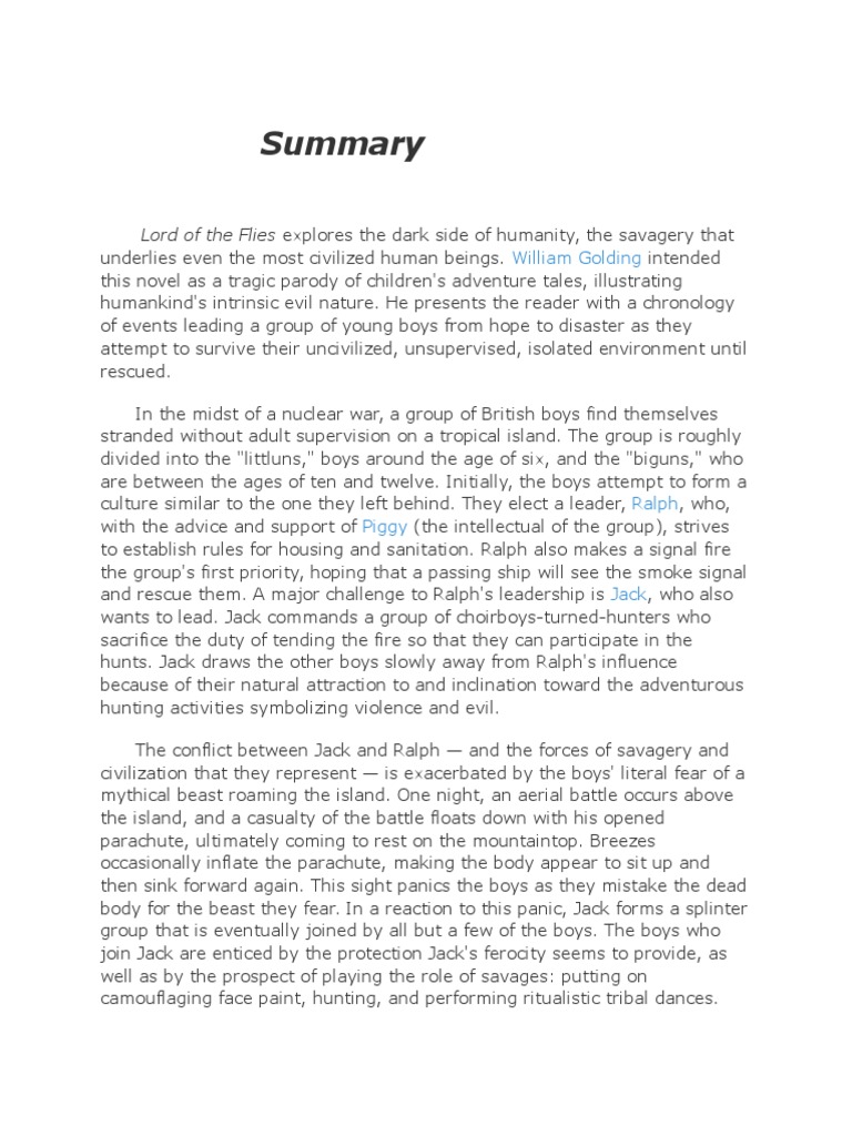 Lord of The Flies Explores The Dark Side of Humanity, The Savagery That ...