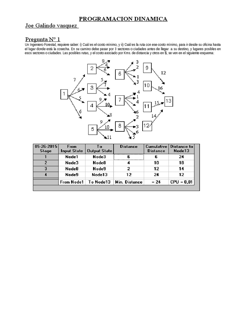 Optimización en Programación Dinámica | PDF | Programación dinámica ...