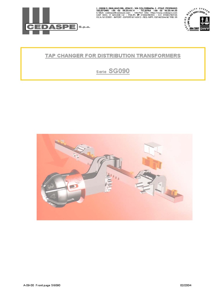 Innovative Tap Changer SG090 Design | PDF