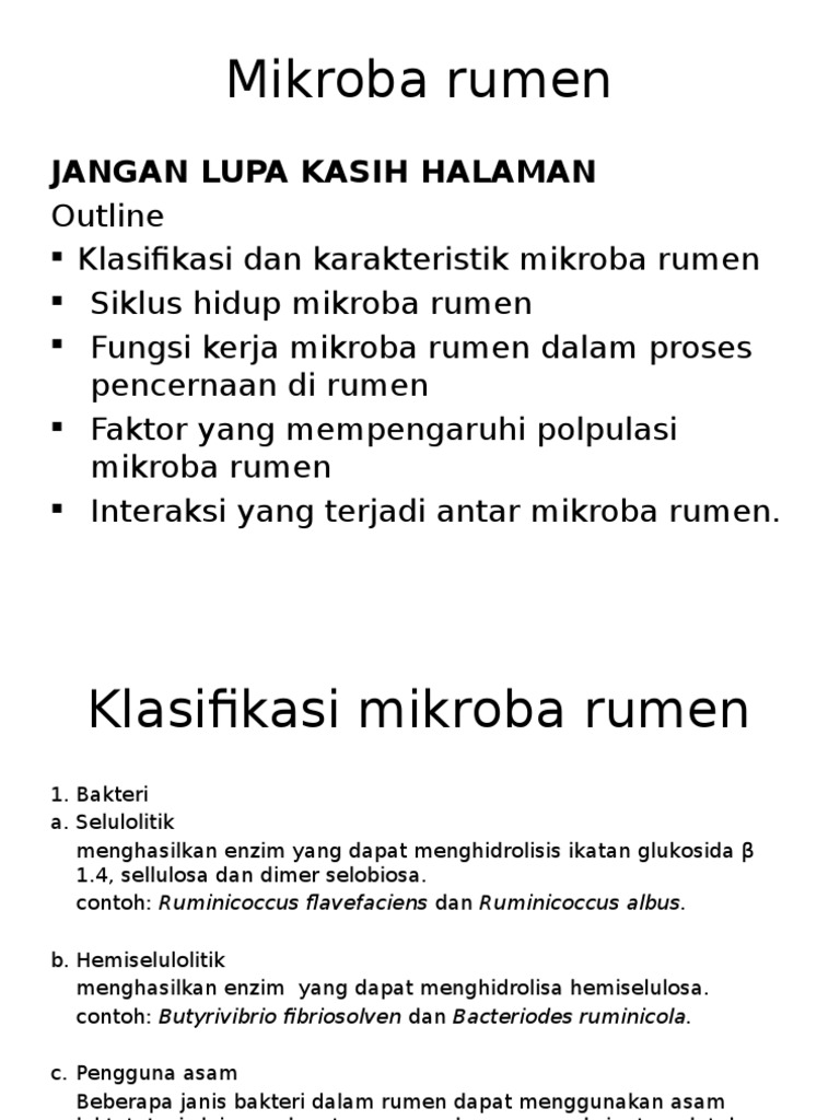 Mikroba Rumen | PDF