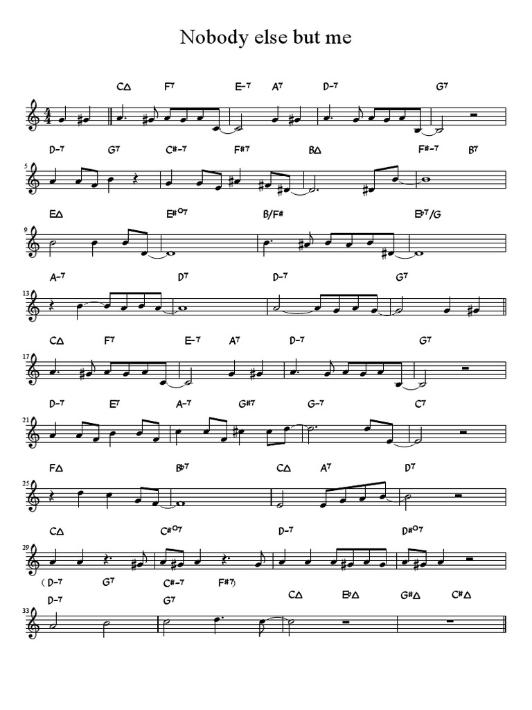 Nobody Else But Me | PDF