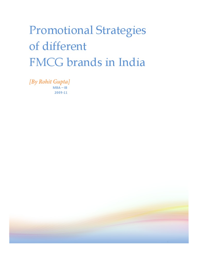 FMCG Promotional Strategies in India | PDF | Advertising | Brand