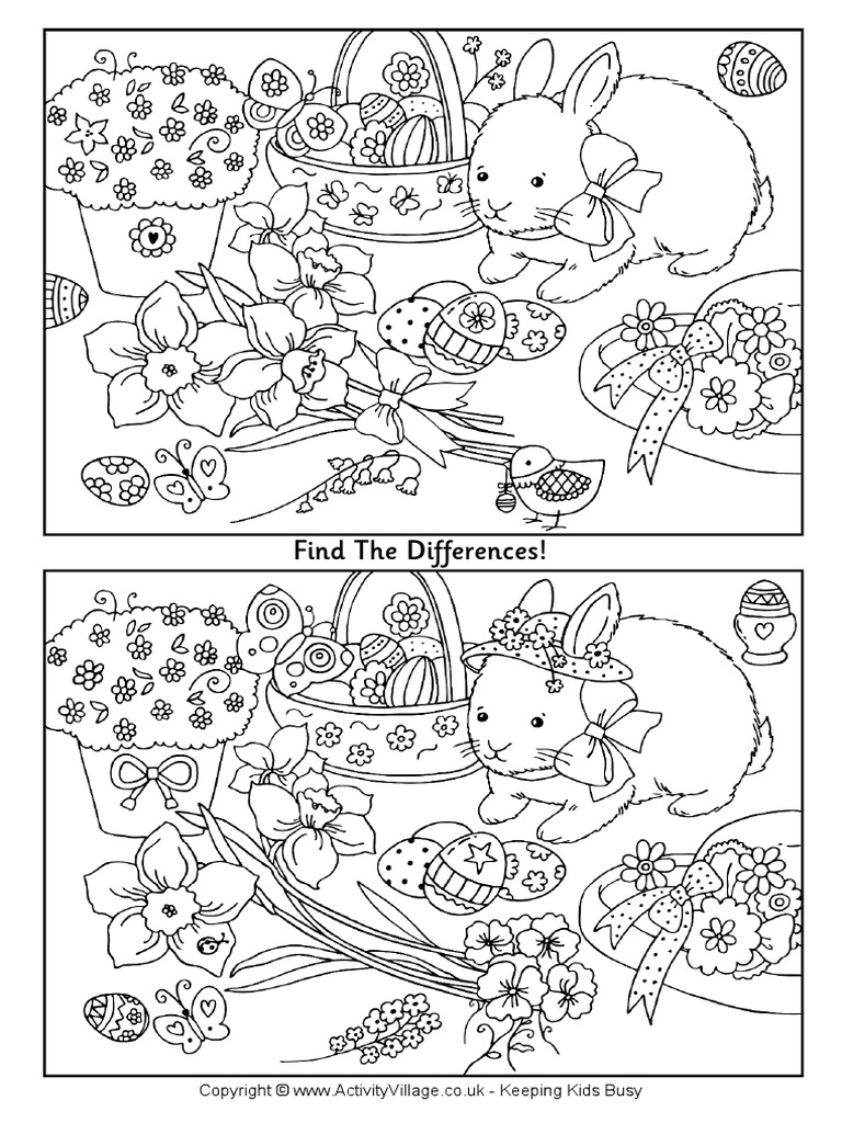 Easter Find The Differences PDF | PDF