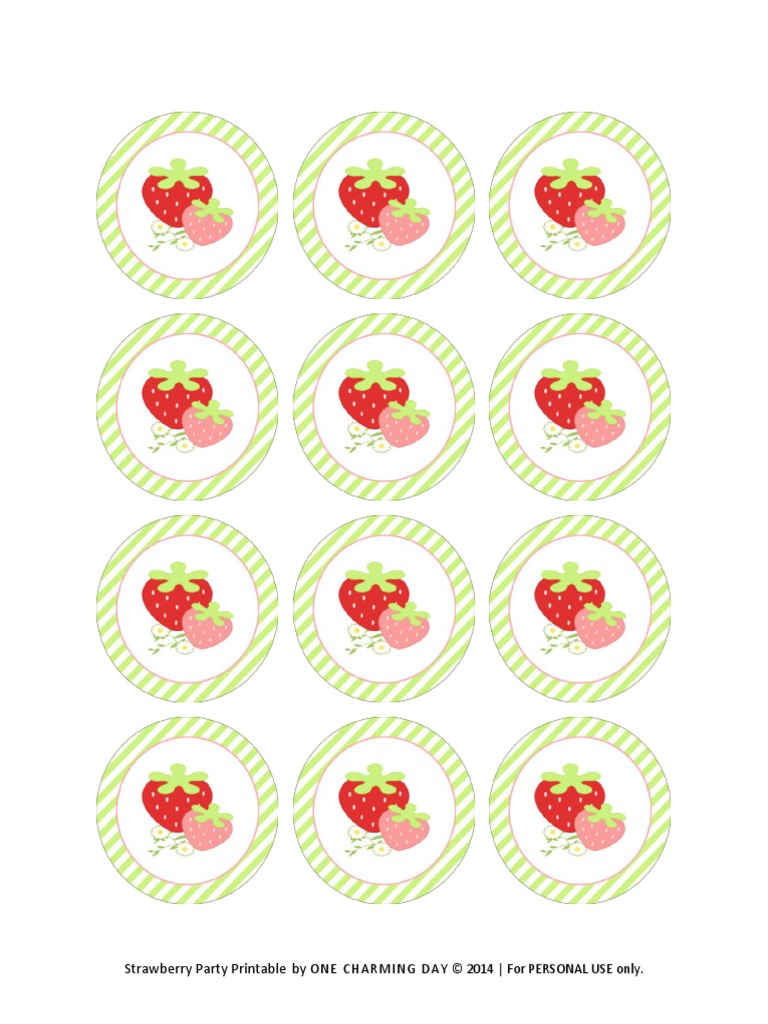 Strawberry Party Printables | PDF