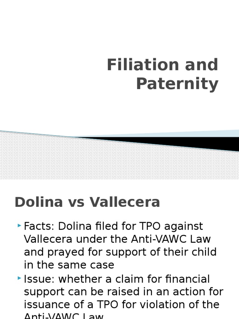 Filiation and Paternity | PDF | Legitimacy (Family Law) | Evidence (Law)