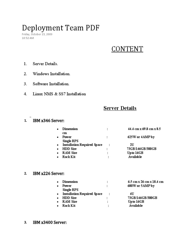 Deployment Team PDF | PDF | Software | Computing