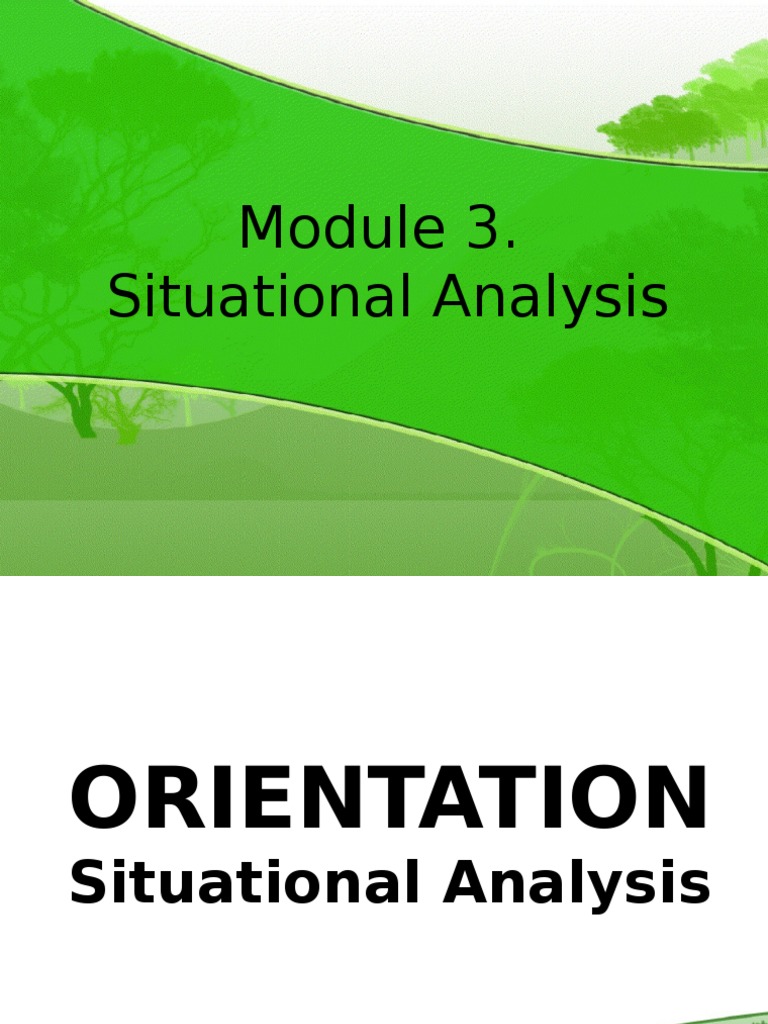 Module 3. Situational Analysis - July16 | PDF | Forests | Protected Area