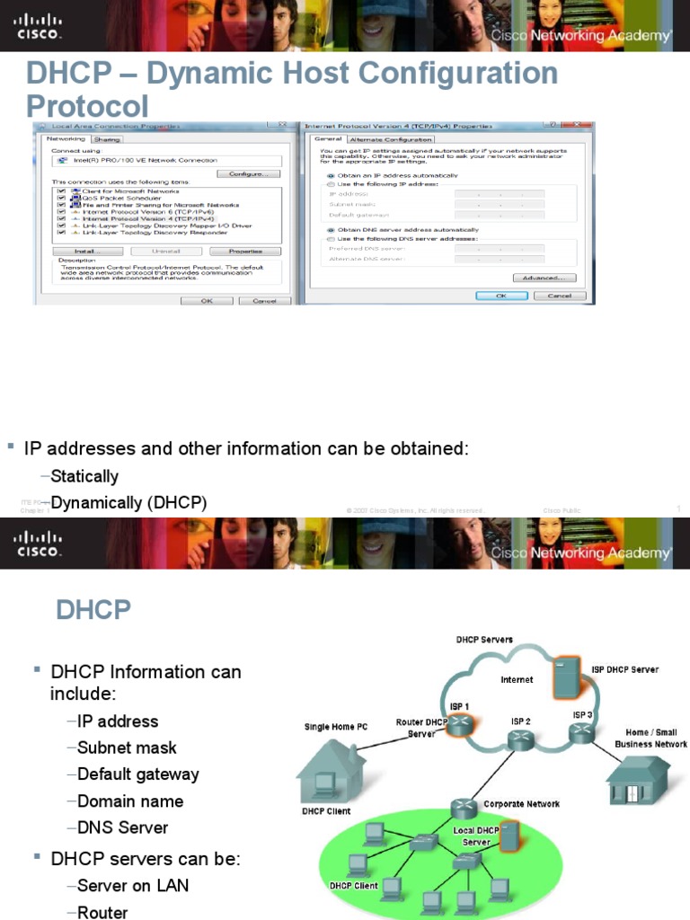 DHCP - Dynamic Host Configuration Protocol: IP Addresses and Other ...