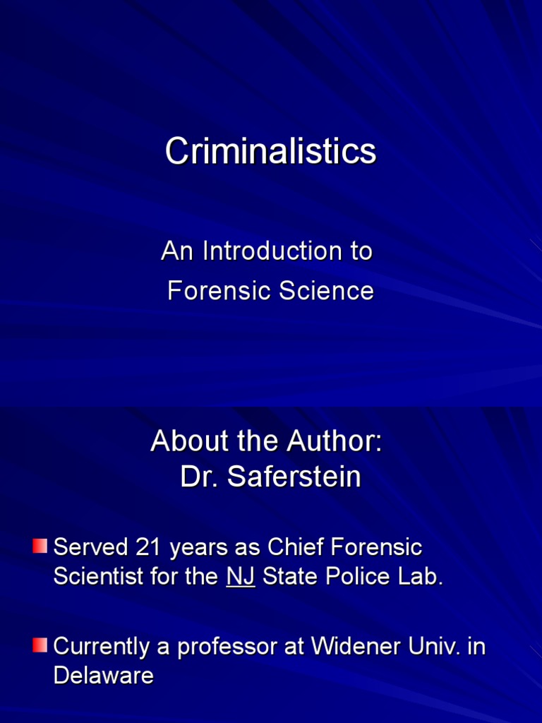 Forensic Science: Key Figures and Concepts | PDF | Forensic Science ...