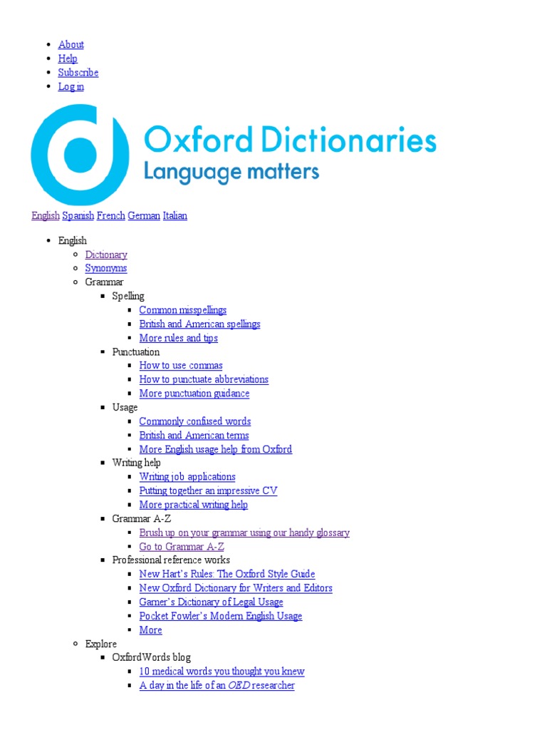 Grammar A-Z - Oxford Dictionaries | PDF | Verb | Noun