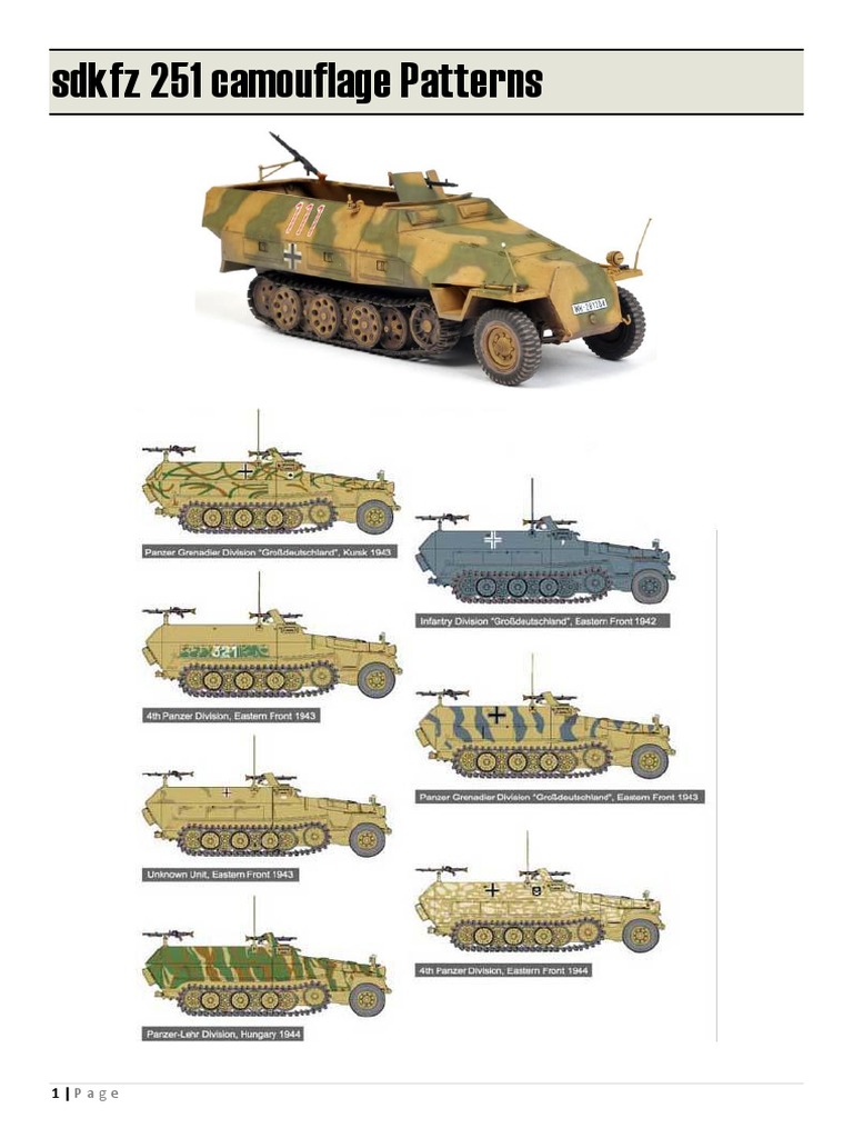 SDKFZ 251 Camouflage Patterns | PDF