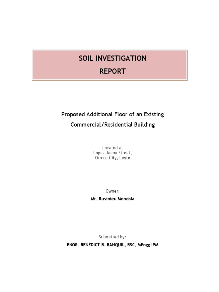 Soil Investigation Report - RMendola Jan2015 | Geotechnical Engineering ...
