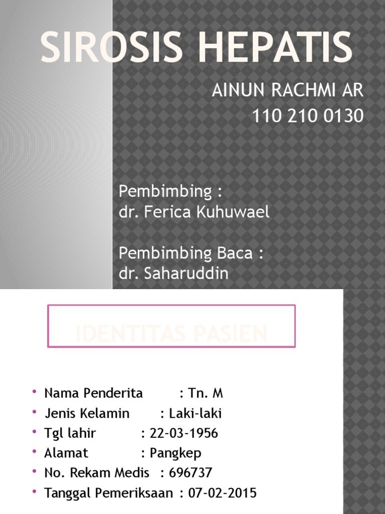 Diagnosis dan Penanganan Sirosis Hepatis | PDF
