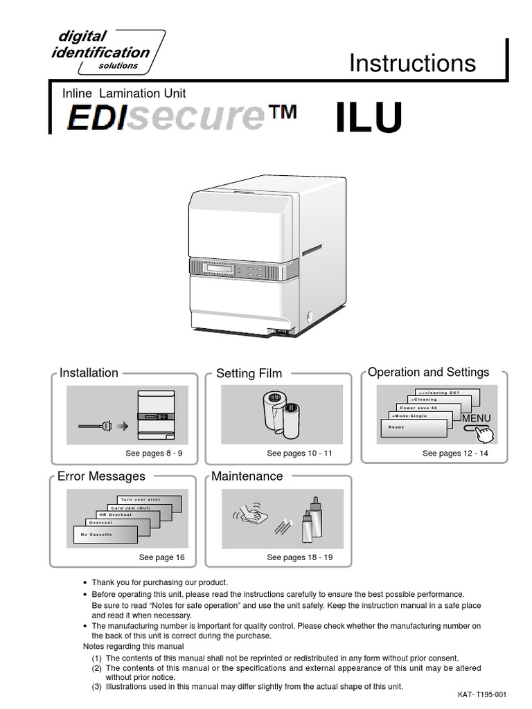 ILU Instruction Manual | PDF | Electromagnetic Interference | Ac Power ...
