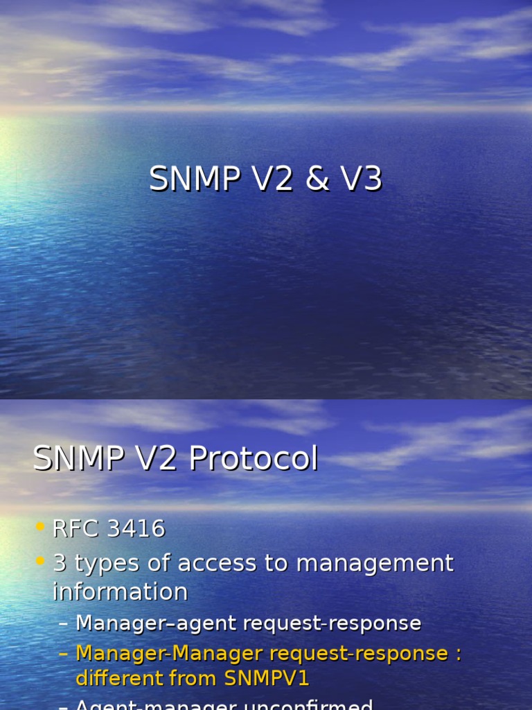SNMP V2 AND V3 | Information Technology Management | Network Architecture