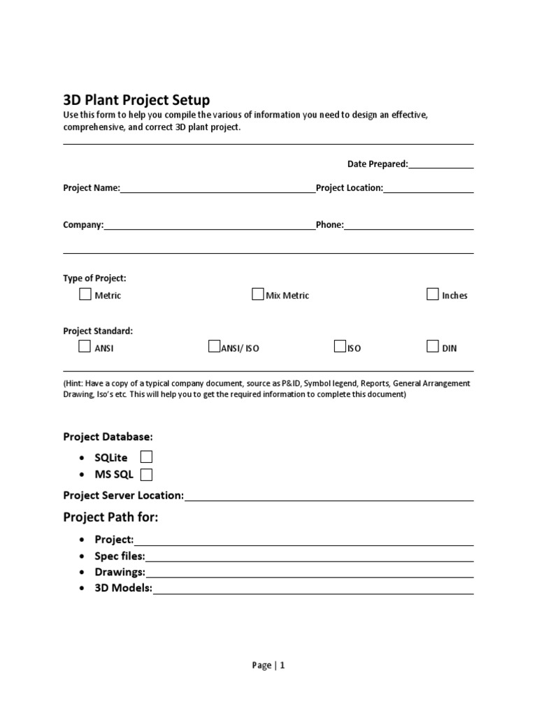 Plant 3D Project Setup | PDF | Tag (Metadata) | Microsoft Sql Server