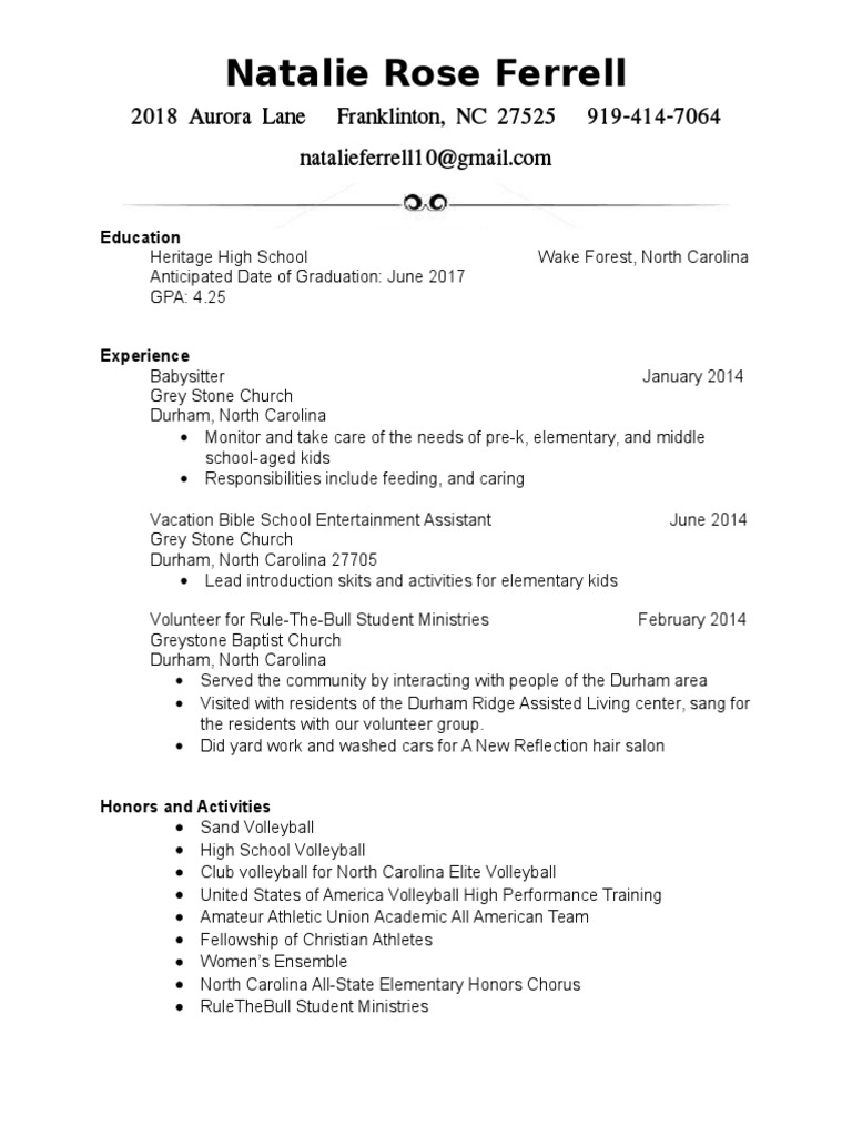 Natalie Ferrell Resume | PDF | Wellness