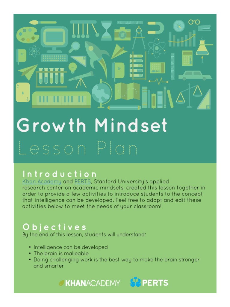 FINAL Growth Mindset Lesson Plan | PDF | Mindset | Neuroplasticity