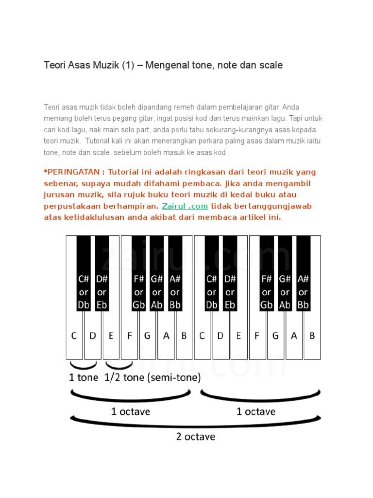 Teori Asas Muzik untuk Pemula Gitar | PDF
