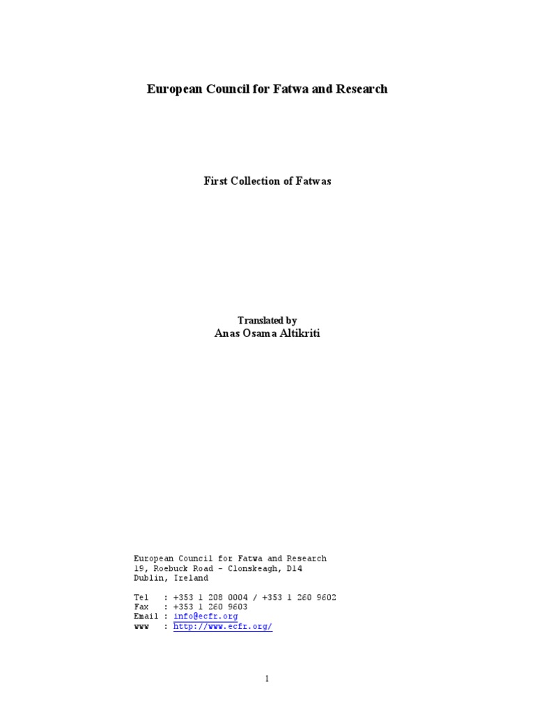 Fatwa E01 PDF | Download Free PDF | Fatwa | Hadith