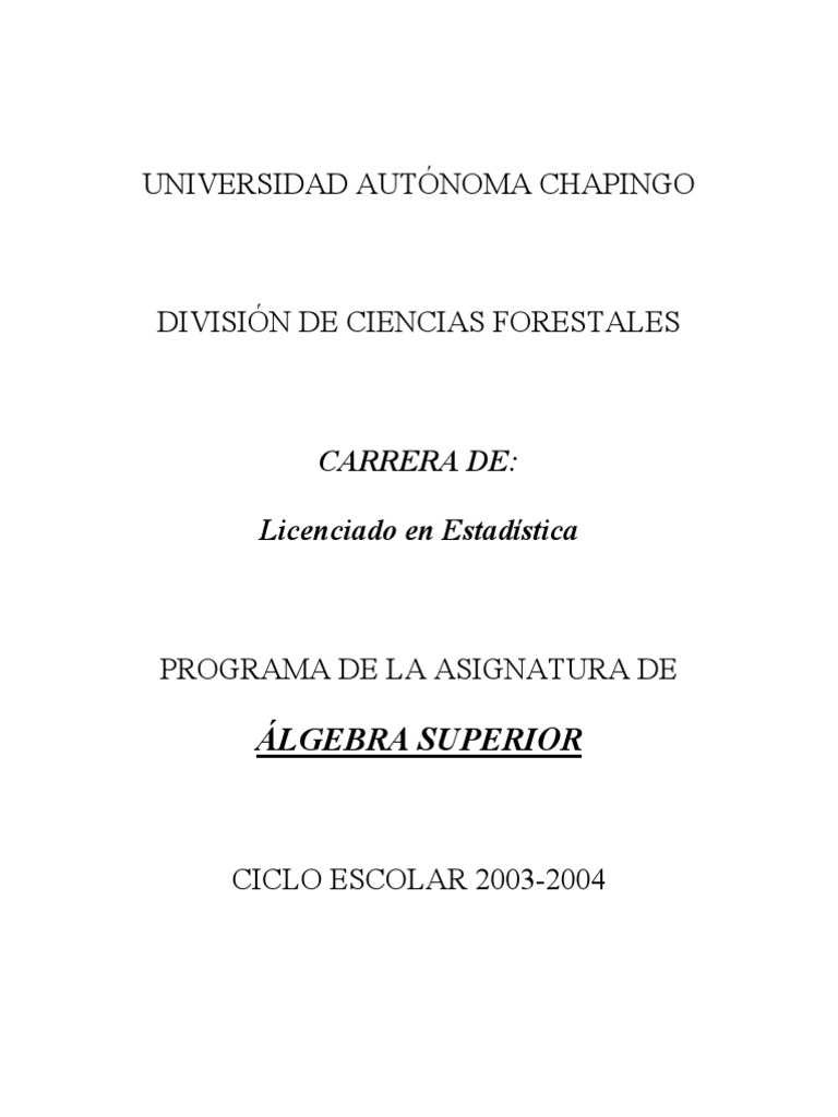 Algebra Superior | PDF | Grupo (Matemáticas) | Anillo (Matemáticas)
