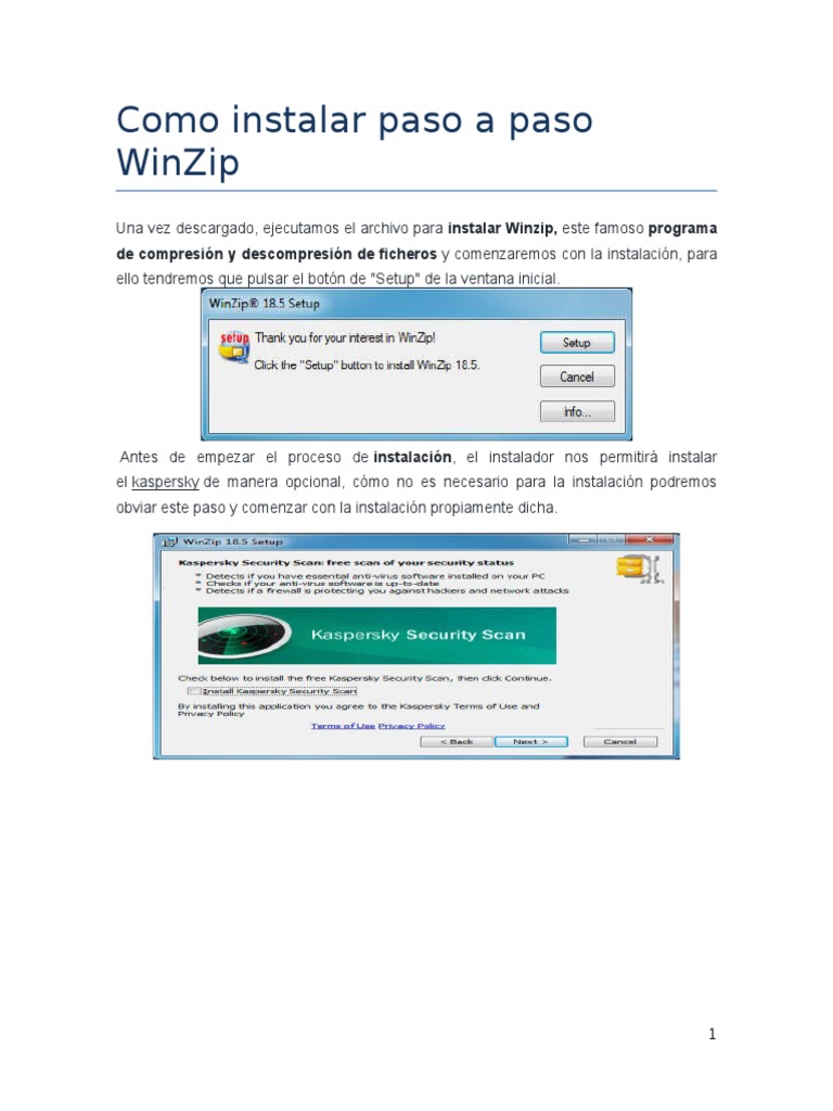 Como Instalar Paso a Paso WinZip | Zip (formato de archivo) | Archivo ...