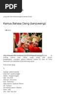 Kamus Bahasa Palembang | PDF