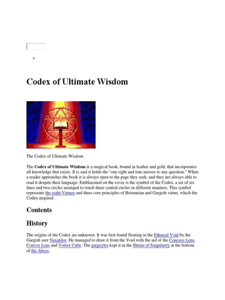 The Codex of Ultimate Wisdom: A Magical Book Providing Answers and ...