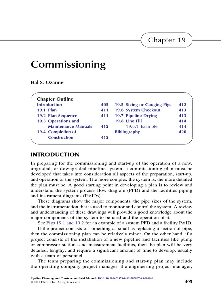 Commissioning Plan For Pipeline Construction | PDF | Pipeline Transport ...