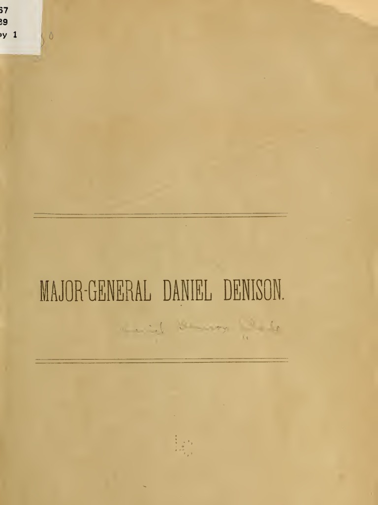 (1869) Major-General Daniel Denison, 1613-1682 | PDF | Confederate ...