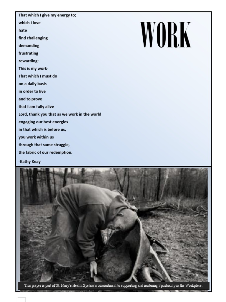 Spirituality in the Workplace Prayer | PDF | Self-Improvement