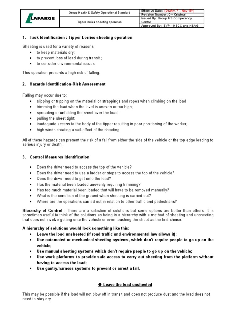 Tipper Lorries Sheeting Operation 1 | PDF | Truck | Transport