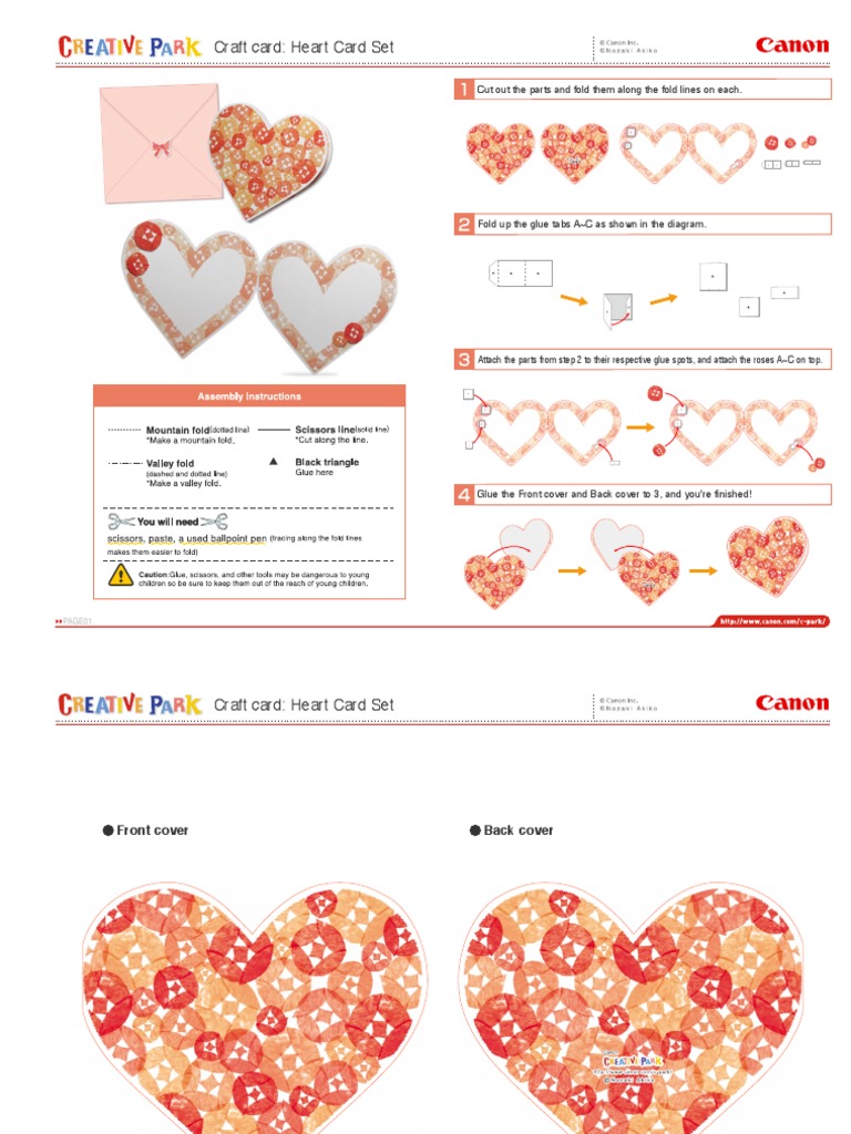 Craft Card: Heart Card Set | PDF