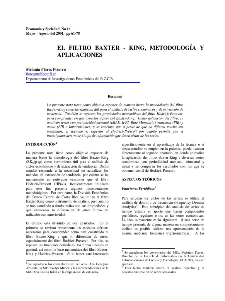 Filtro Baxter King | PDF | Enseñanza de matemática | Science