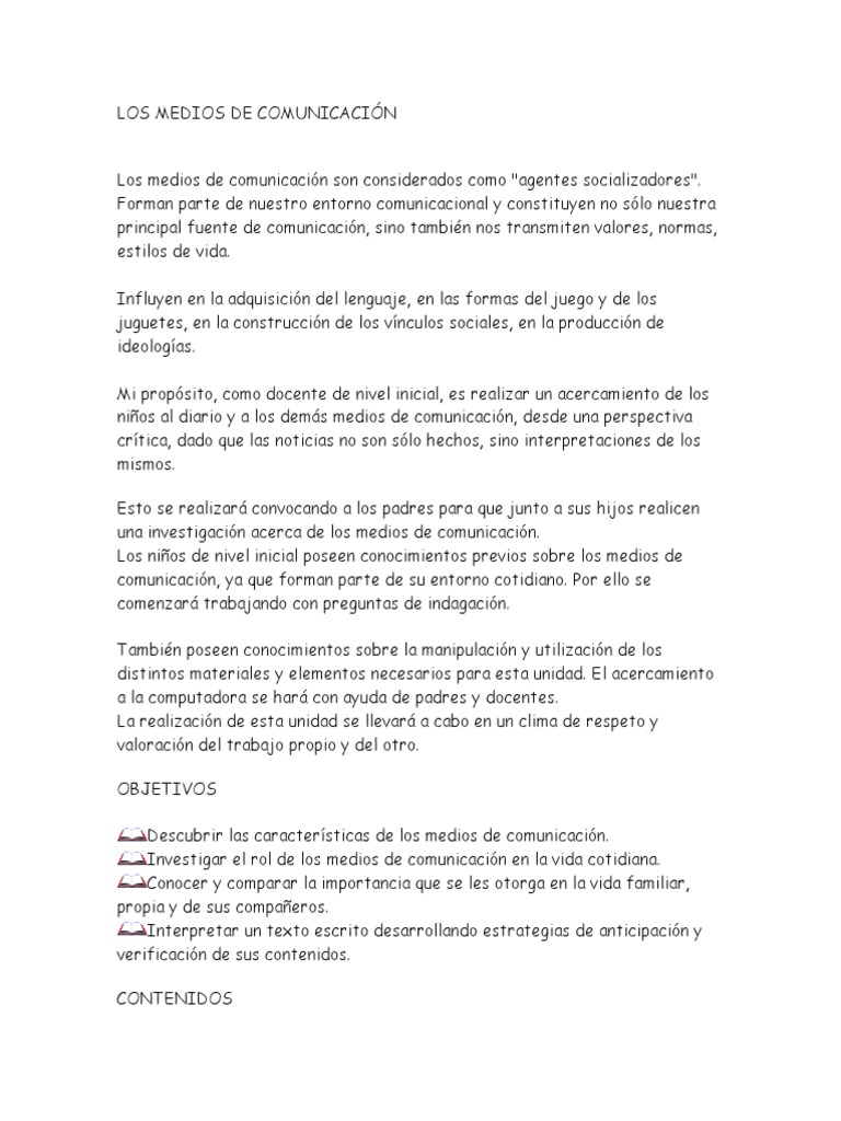 Proyecto Medios de Comunicación | PDF | Medios de comunicación) | Radio