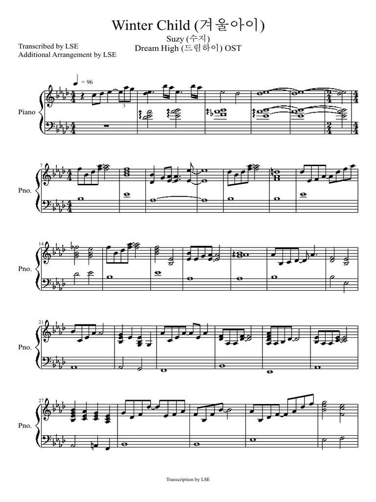 Suzy - Winter Child (Accompaniment) | PDF | Musicology | Infographics