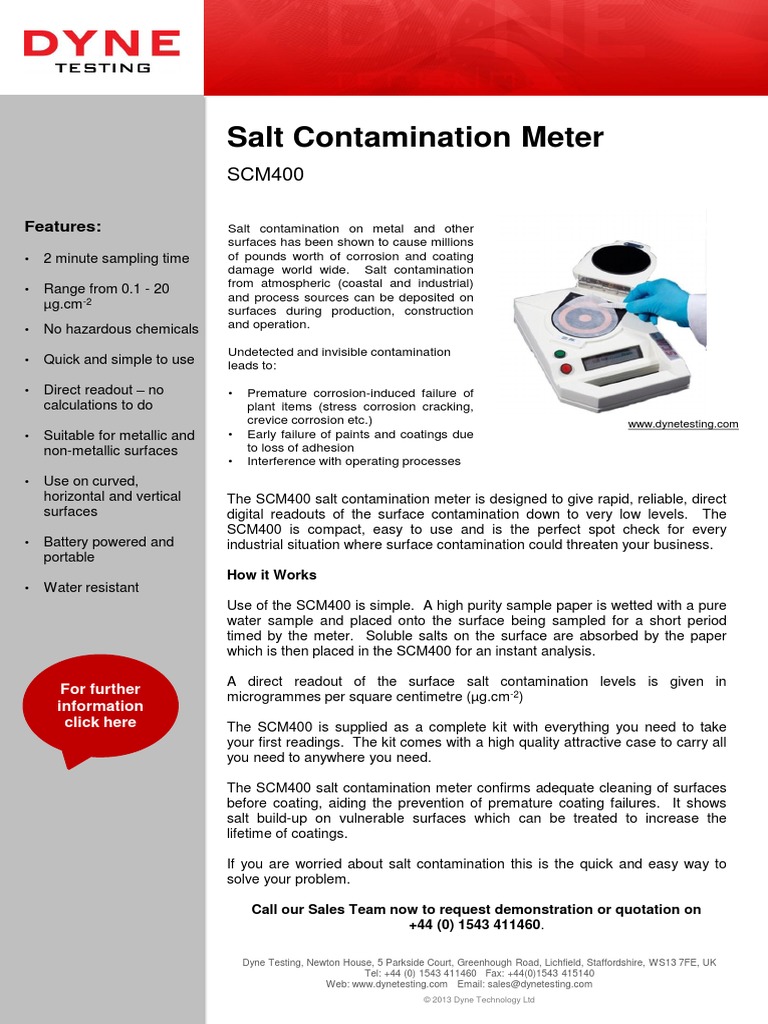 SCM400 Salt Contamination Meter Overview | PDF | Technology & Engineering
