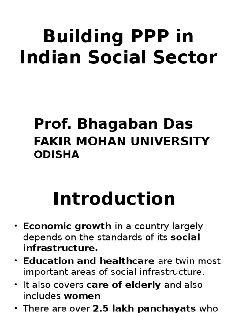 Building PPP in Indian Social Sector: Prof. Bhagaban Das | PDF | Public ...
