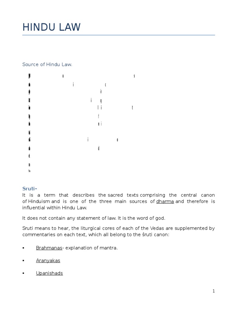 Hindu Law Notes For Exames | PDF | Marriage | Family