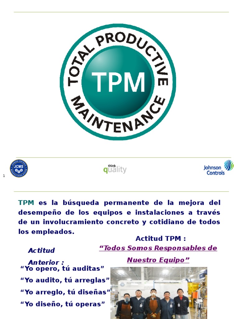 Mantenimiento Autónomo en TPM | PDF | Calidad (comercial) | Fabricación ...
