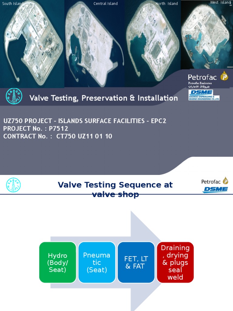 Valve Testing Preservation Installation Sequence - UZ750 | PDF | Metal ...