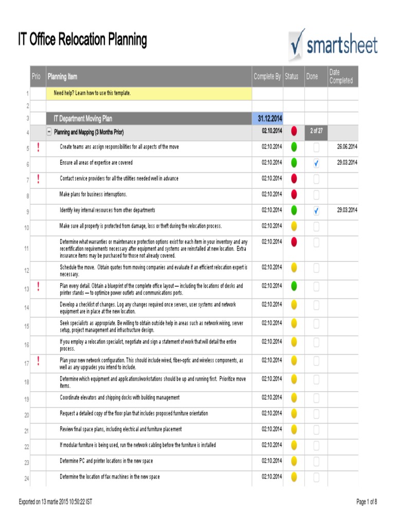 IT Office Relocation Planning | PDF | Telephone | Computer Network