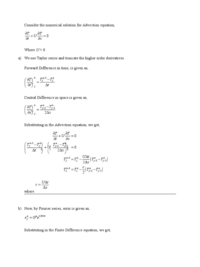Courant Number Derivation | PDF | Teaching Methods & Materials ...