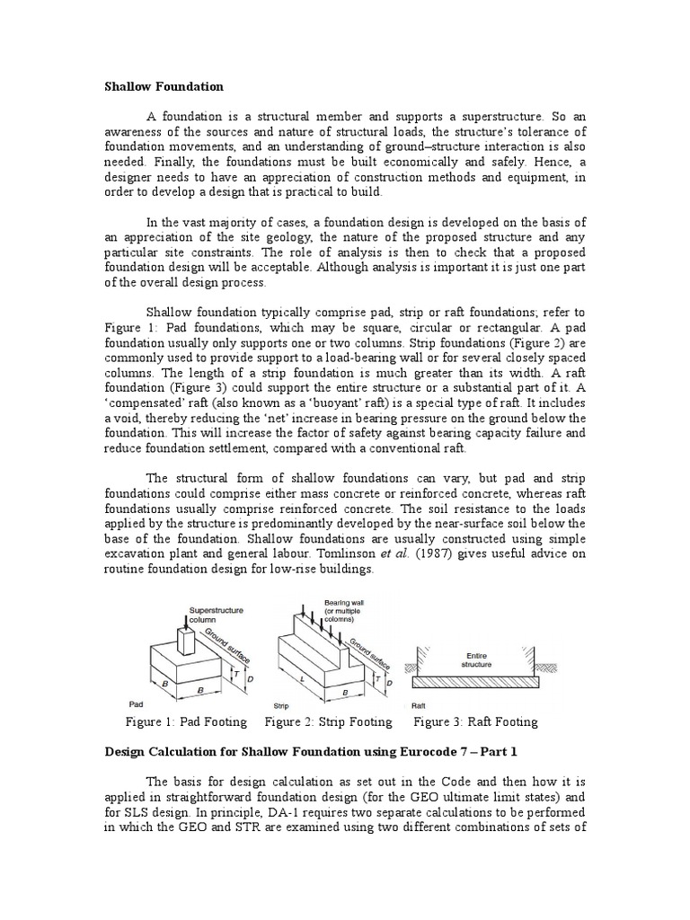 Shallow Foundation Calculation | PDF | Foundation (Engineering) | Column