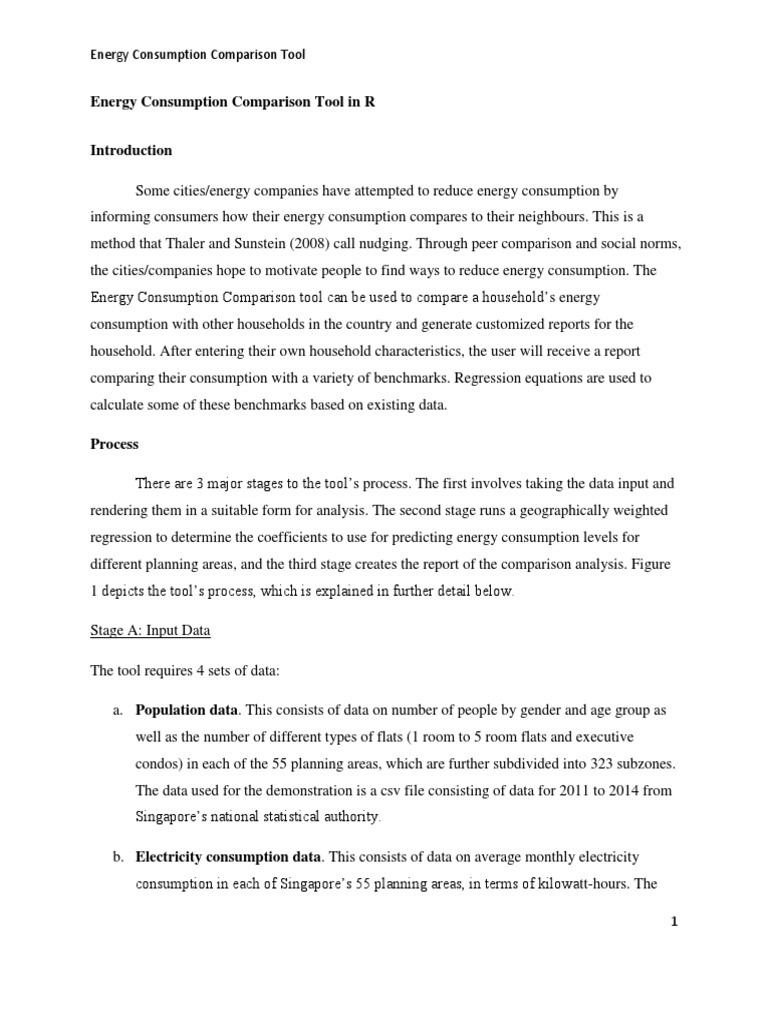Energy Consumption Comparison Tool | PDF | Benchmarking | Electric ...