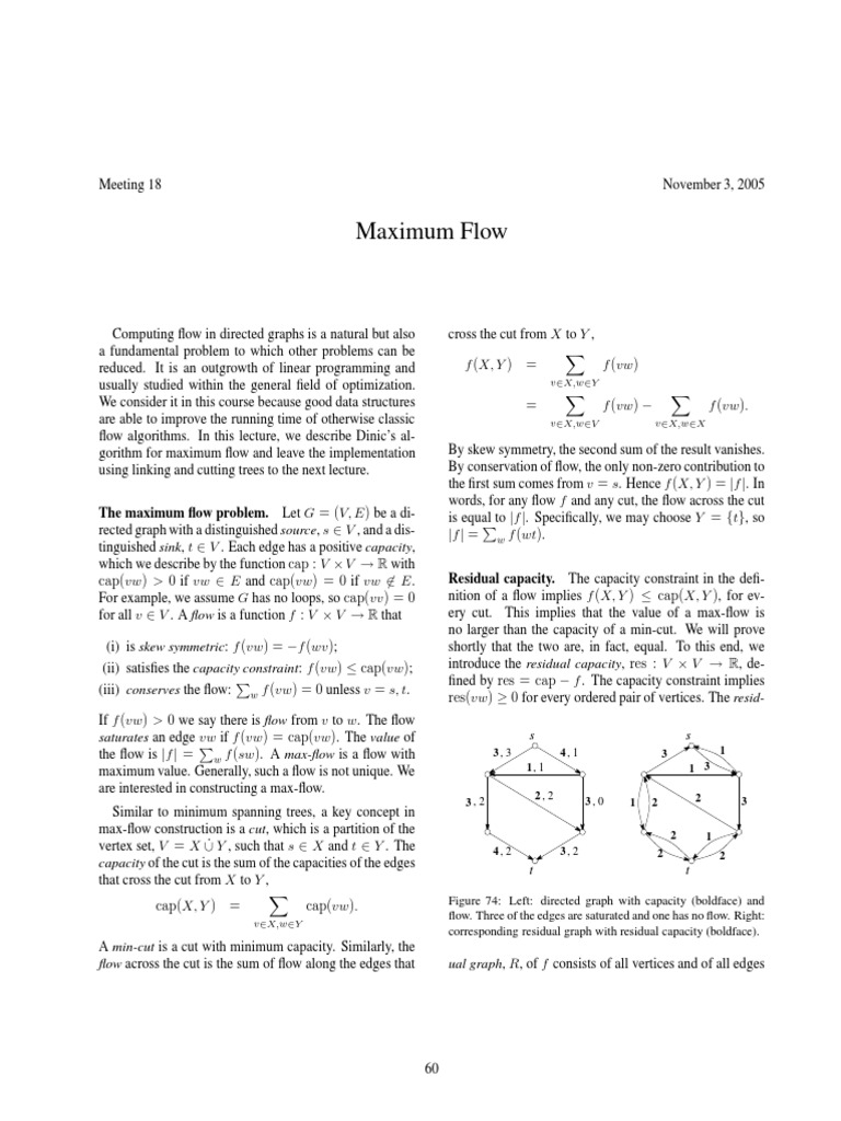 The Maximum Flow Problem | PDF | Computational Problems | Applied Mathematics