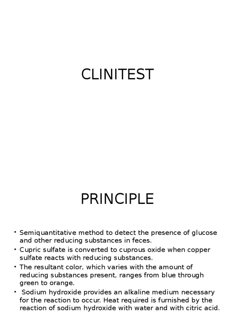 Clini Test | PDF | Copper | Redox