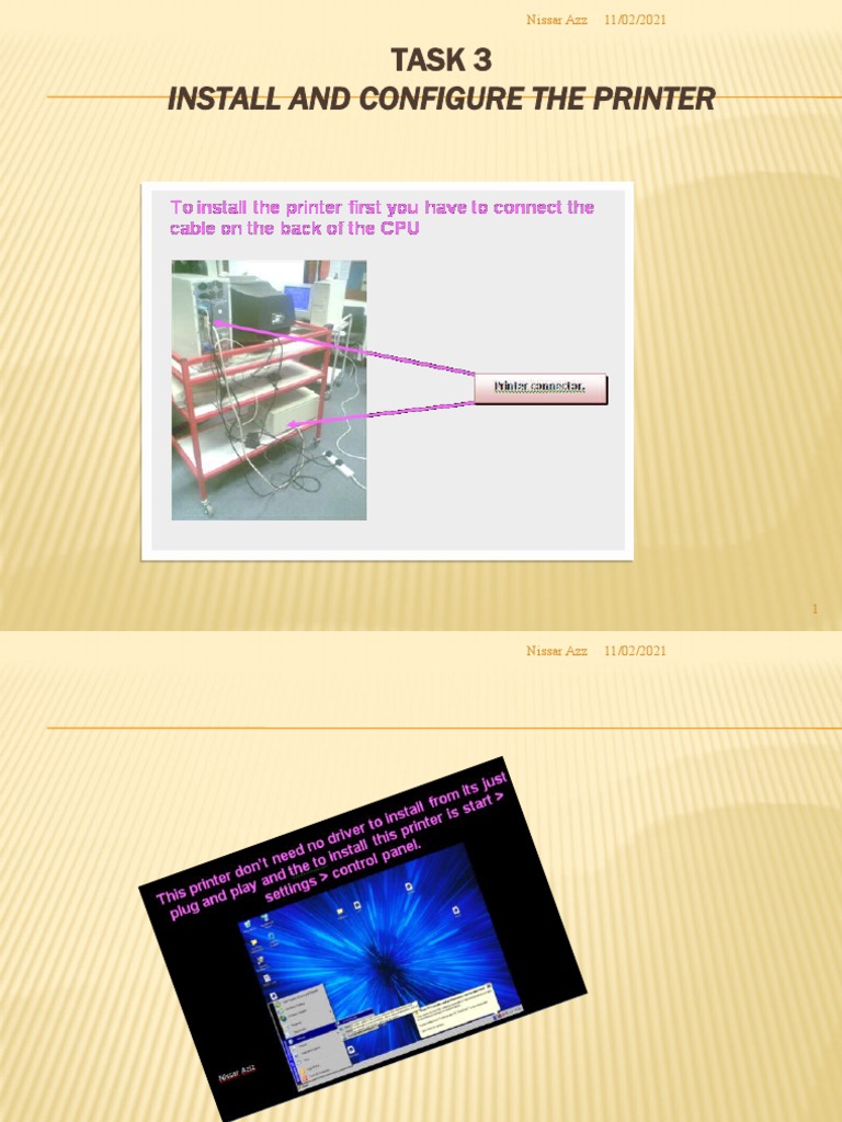 Task 3 Install and Configure The Printer | PDF