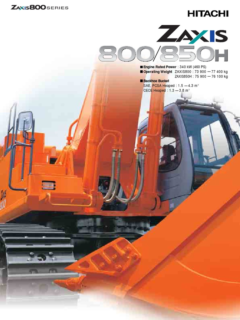 Hitachi ZX850 | PDF | Horsepower | Engines